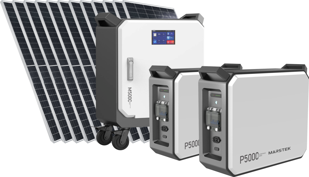 Marstek Mobile Solar Generator Bundle : 5kVA + 15kWh Lithium + 7,700W ...